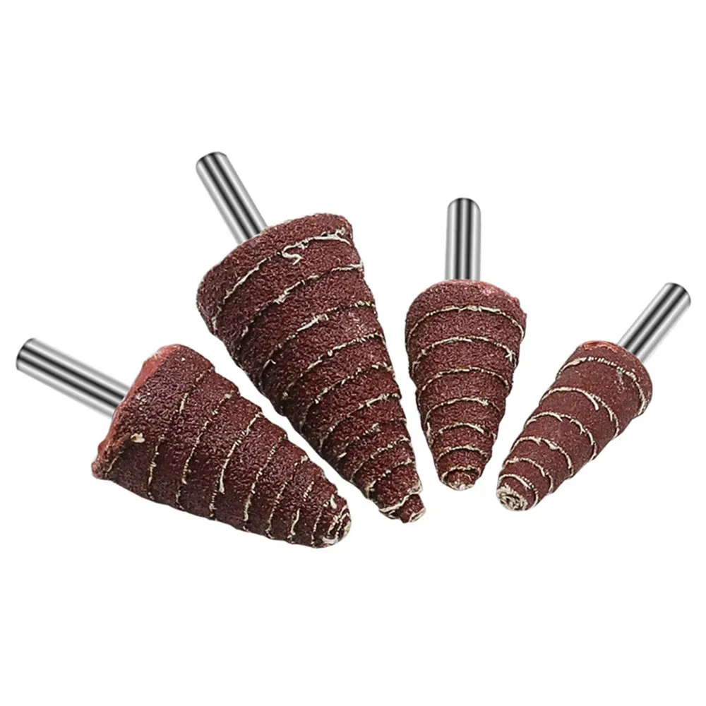 6mm Shank 80 Grit Tapered Cone Flap Wheel Sander for Drill Polishing ...