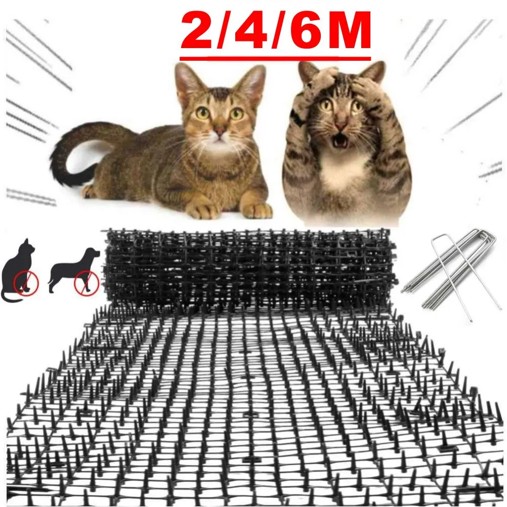 2M Garden Cat Scat Repellent Mat Plastic Prickle Strips Anti Cat Spike ...