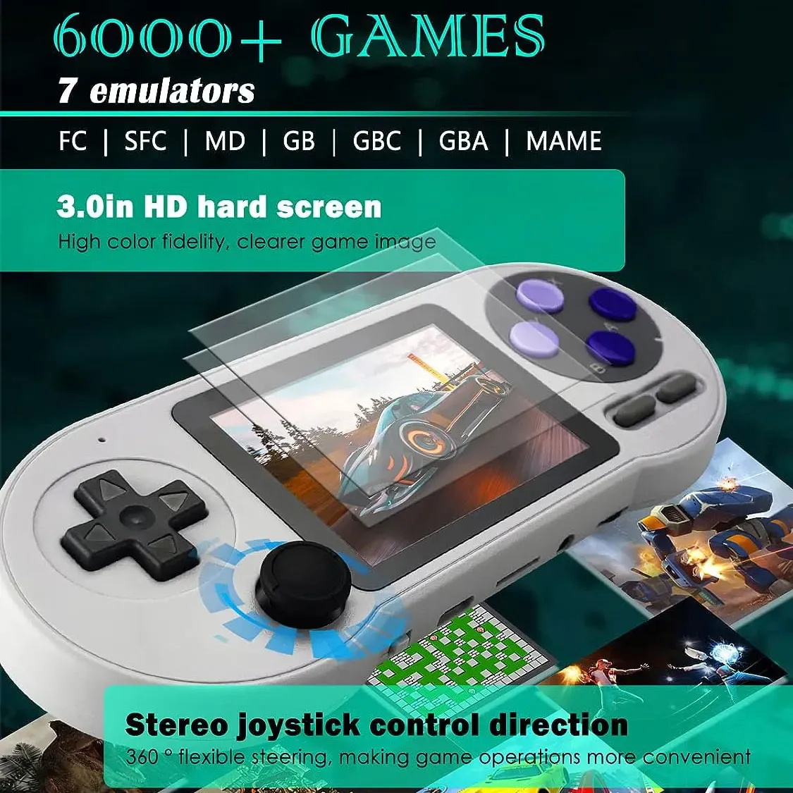 Retro Console Handheld With 6000+ Games Portable Retro Video Game ...