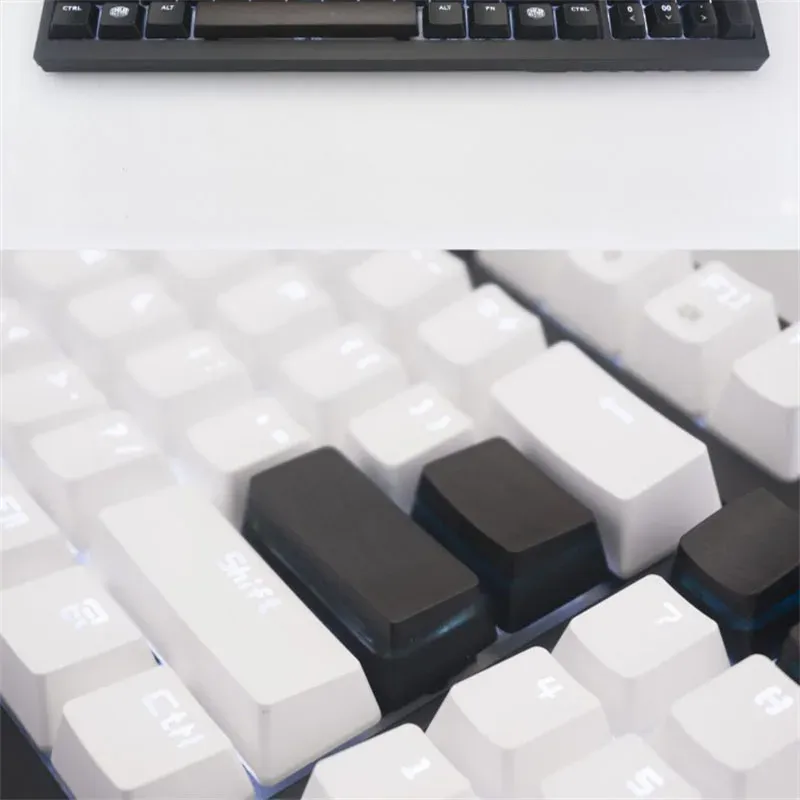 Mechanical Keyboard Black Wooden Keycaps Ebony R1 R2 R3 R4 1U ESC WASD ...