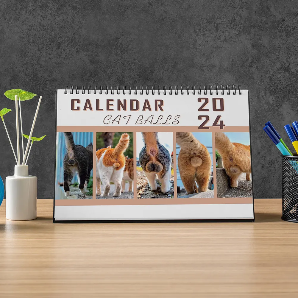 2024 Cats Buttholes Balls Hanging Monthly Calendar, Hilarious Cat ...