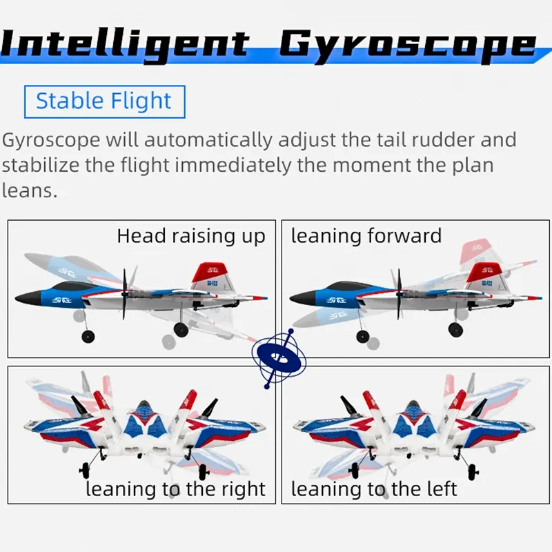 4G 3D/6D Stunt Airplane F22 RC Airplane Foam Toy Fixed Wing Indoor and ...