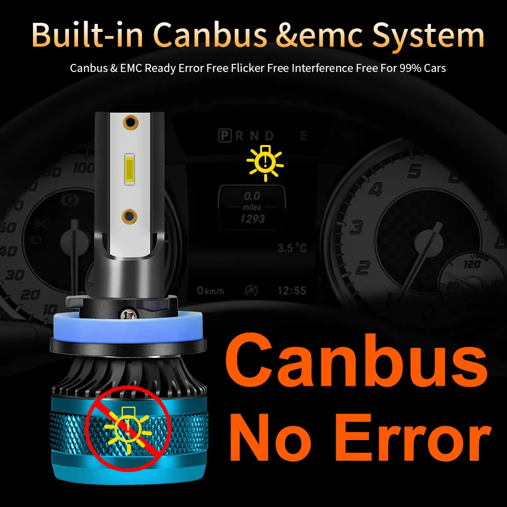 6000K LED Headlights, High Power Auto Headlamp With COB CSP Chip, H7 H1 ...