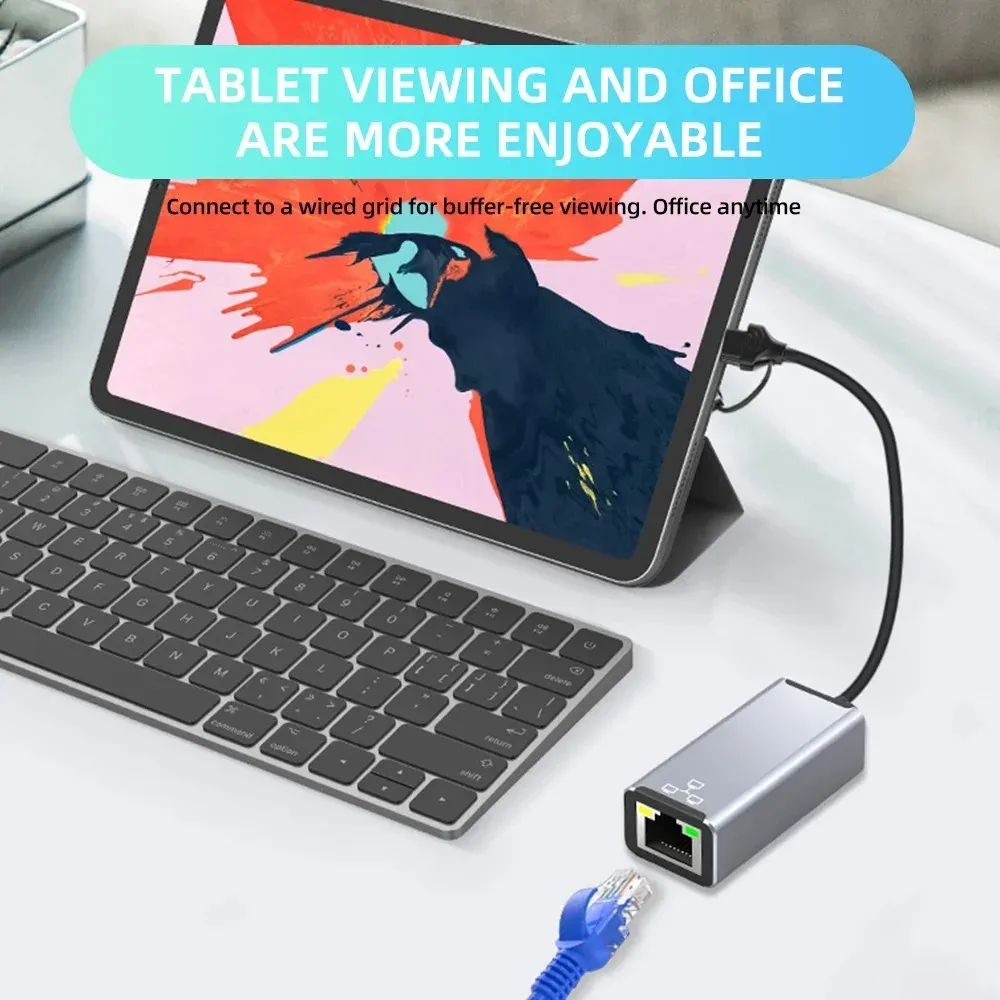USB Type-C to RJ45 Gigabit Ethernet Adapter - Reliable Wired Internet ...