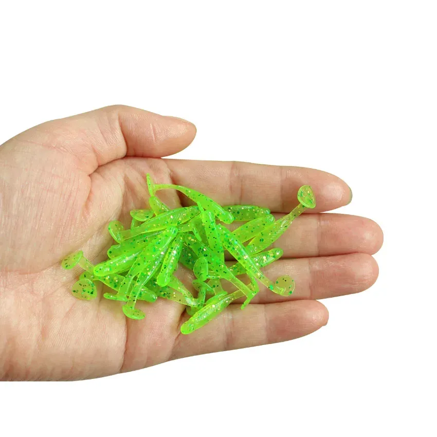 Soft Rubber Fishing Lures 3 cm 0.3 g Mini Worm Baits for Bass and Trout ...