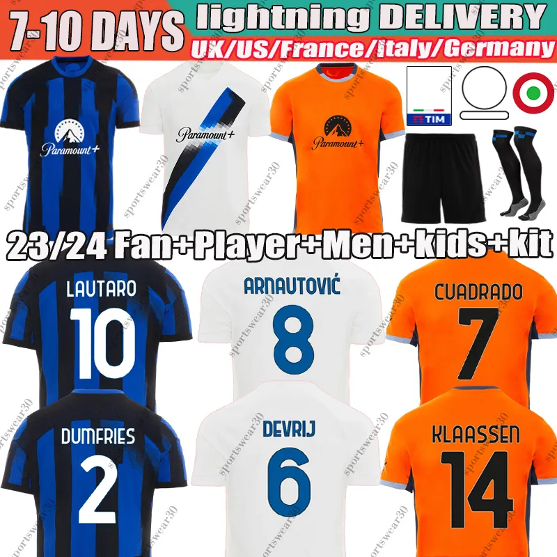 23 24 Jerseys De Fútbol De Alexis Inters Milans Lautaro Thuram Barella ...