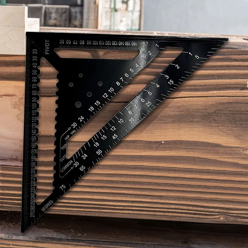 7/12IN Protractor Square, Aluminum Alloy Triangle Ruler ...