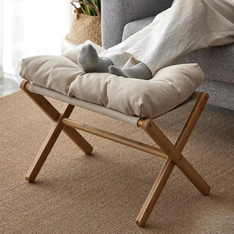 DHgate Plush Velvet Ottoman Footstool Padded Comfy Foot Rest Stool with Non Slip Base for Living Room Bedroom Home Garden
