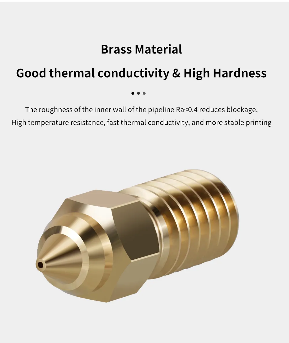 Nozzle parts hotend kit with heated block bimetal heatbreak throat ...