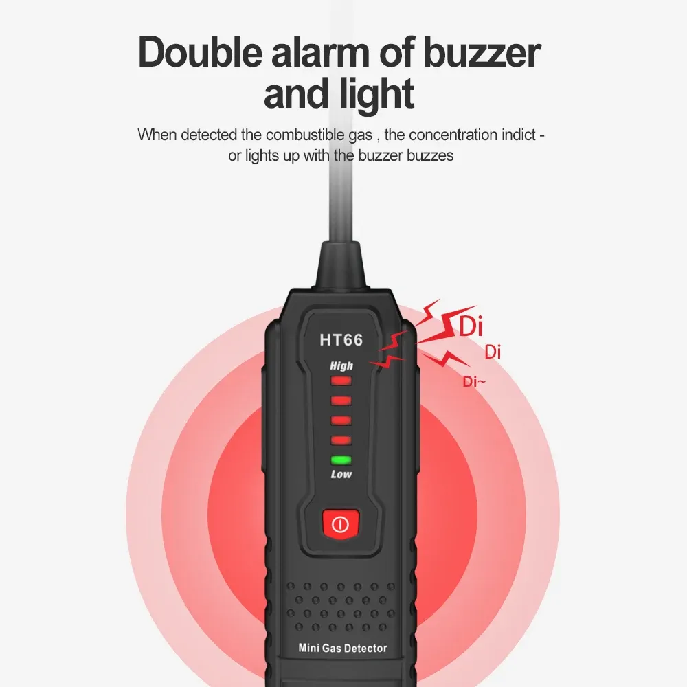 DHgate.com:HT66 Gas Leak Detector, 50-1000PPM Sound Alarm Combustible ...