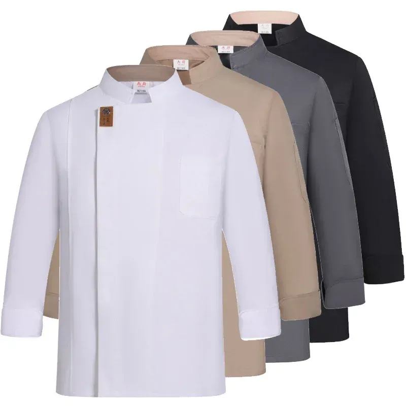 Long Sleeve Chef Uniform Restaurant Kitchen Cooking Work Wear Coat ...