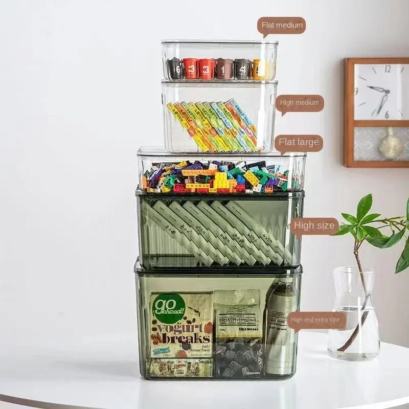 DHgate.com:2024 Transparent Plastic Desktop Storage Box with Lid and ...