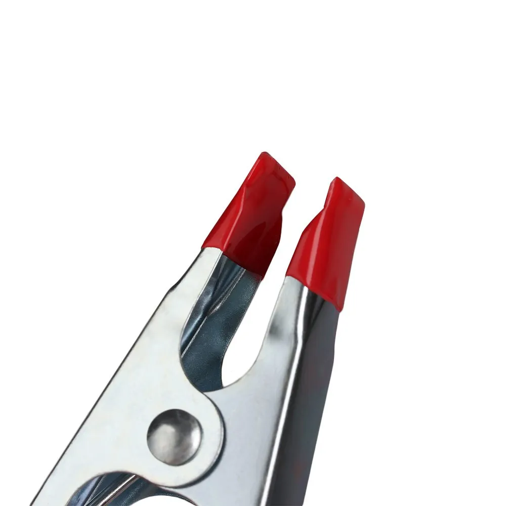 Heavy Duty Spring Clamps Metal Crocodile Clips with Red Rubber Tips 2/4 ...