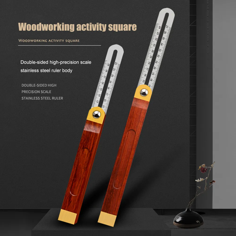 DHgate.com:Pro-Grade Rotatable Wooden T-Bevel Marking Angle Ruler with ...