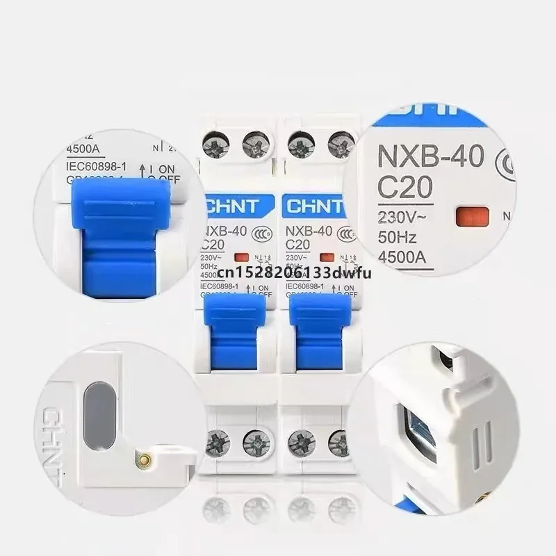 CHINT NXB-40 NXBLE- 40 1P+N DPNL residual circuit current breaker for RCCB, RCBO, and MCCBs ...