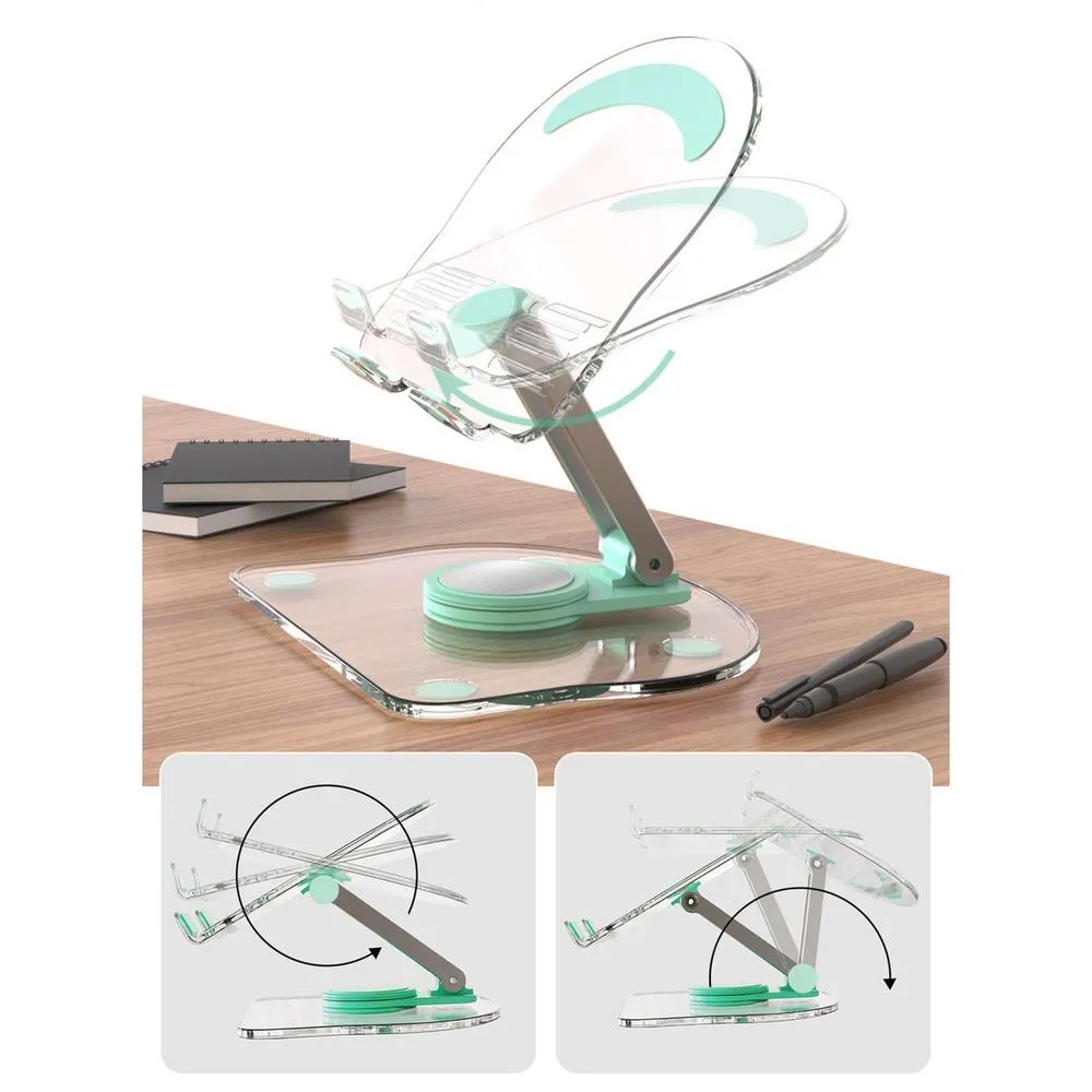 Foldable Clear Acrylic Phone Stand Tablet Holder Anti-Slip for Live ...