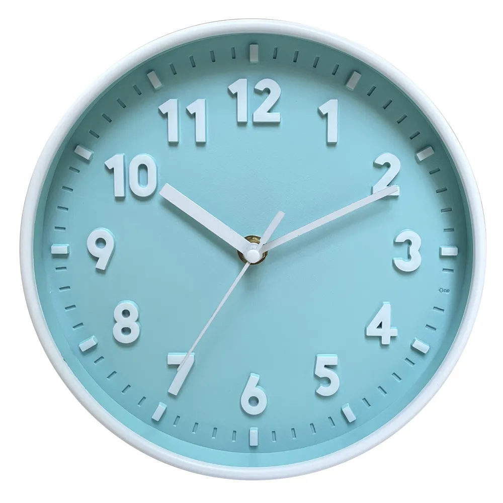 Modern Simple Wall Clock 8 Inch Candy Color Silent Time Clock Ornament ...
