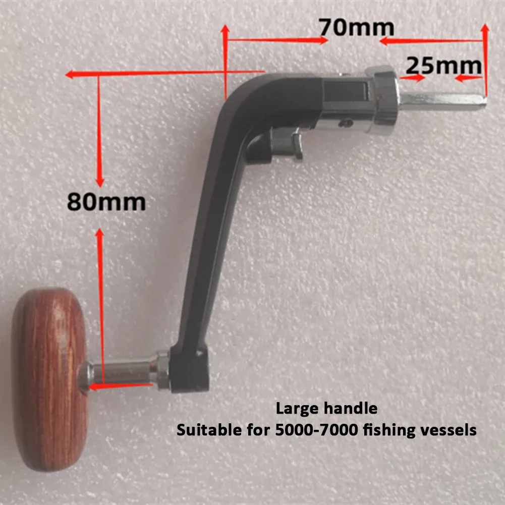 Large Fishing Reel Power Handle - Metal Folding Rock Arm for 1000-7000 ...