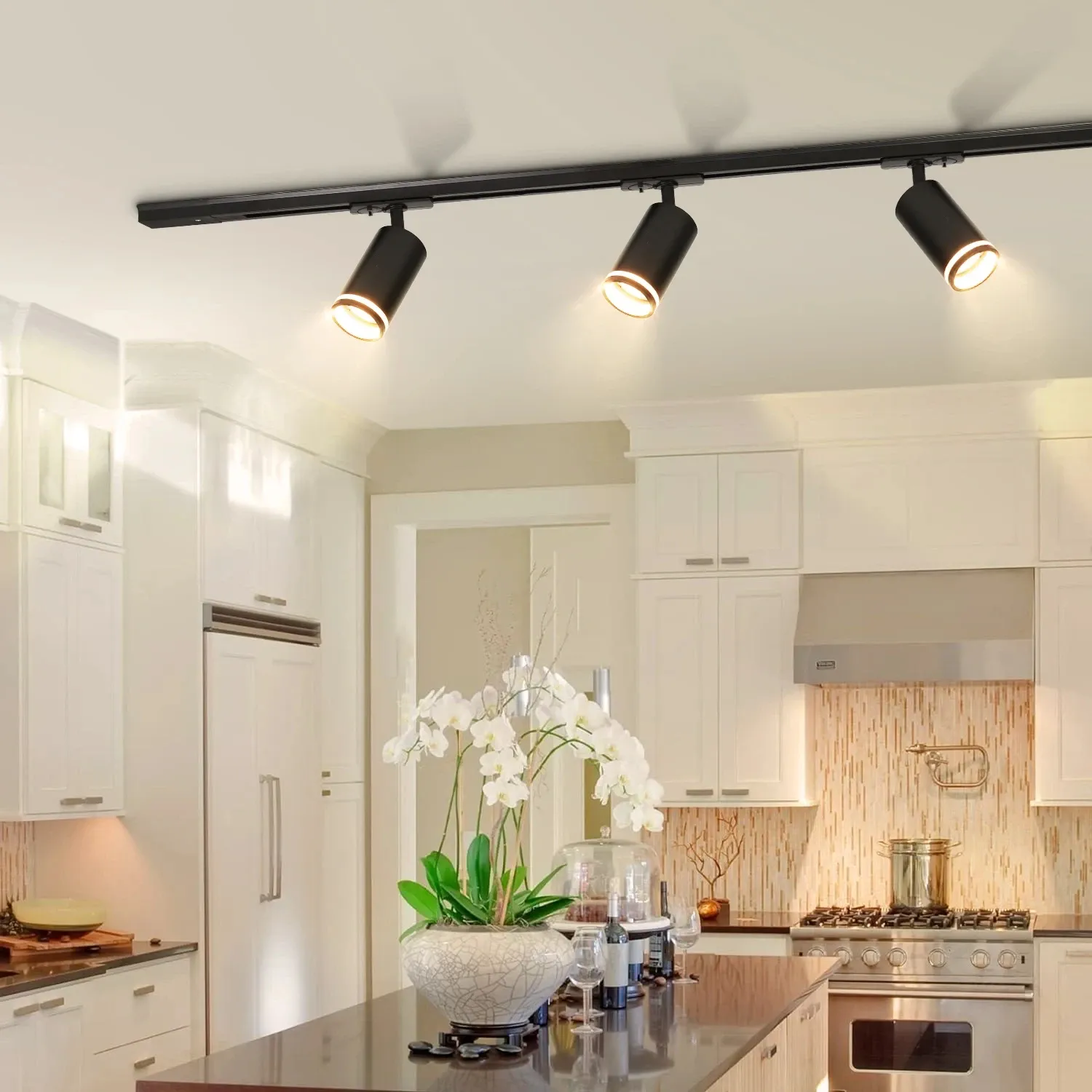 GU10 LED Track Lighting System - Adjustable Spotlight Ceiling Lights ...