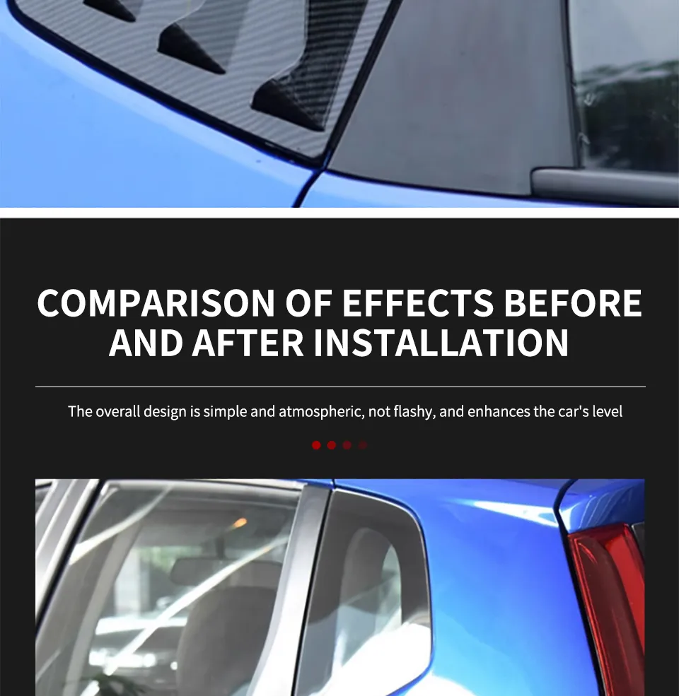 2 Pack Rear Spoiler Panel For Honda FIT 2014 2018 With Shutter Remake ...