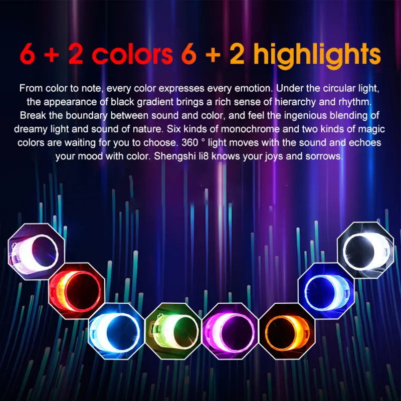 Mini USB Car Ambient Light Colorful LED Atmosphere Lamp Portable Plug ...