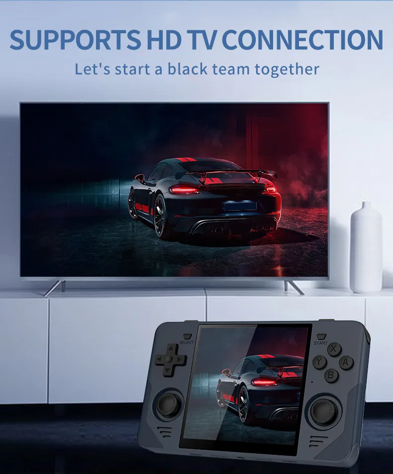 POWKIDDY RGB30 4 Inch 720×720 IPS Screen Handheld Game Console Open Source Linux Portable Retro ...