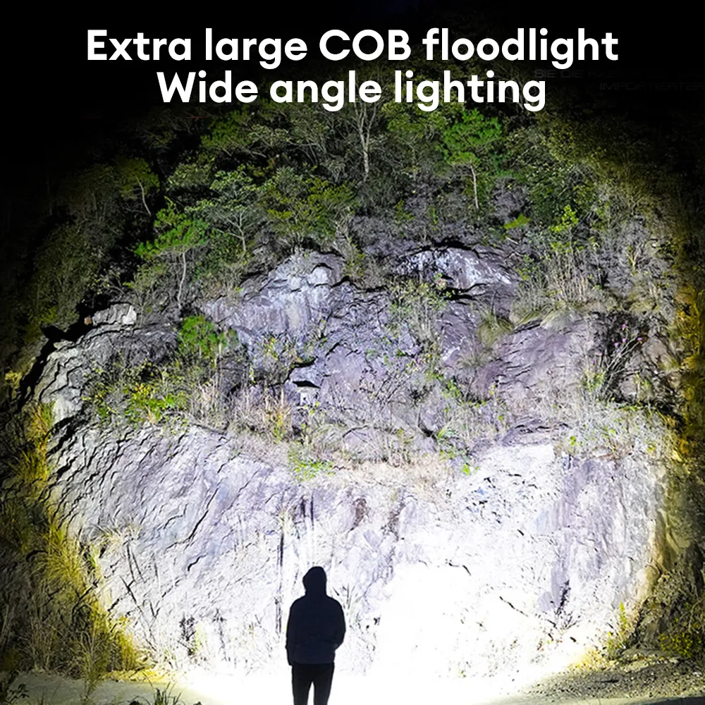 Solar-Powered Mini Keychain Flashlight: COB LED Rechargeable Outdoor ...