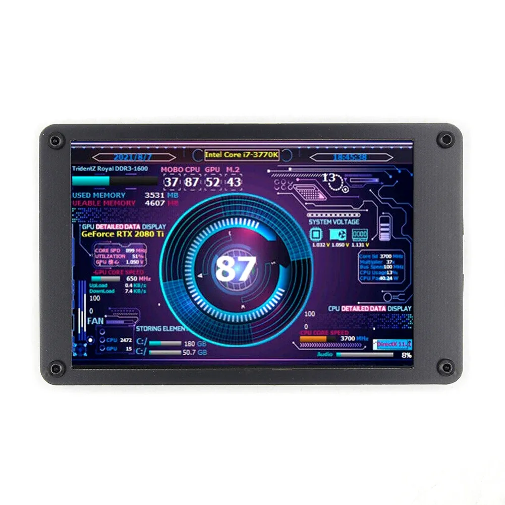 DHgate.com:Dual USB PC Monitor Acrylic Dual Screen Display Temperature Monitor for CPU GPU HDD ...