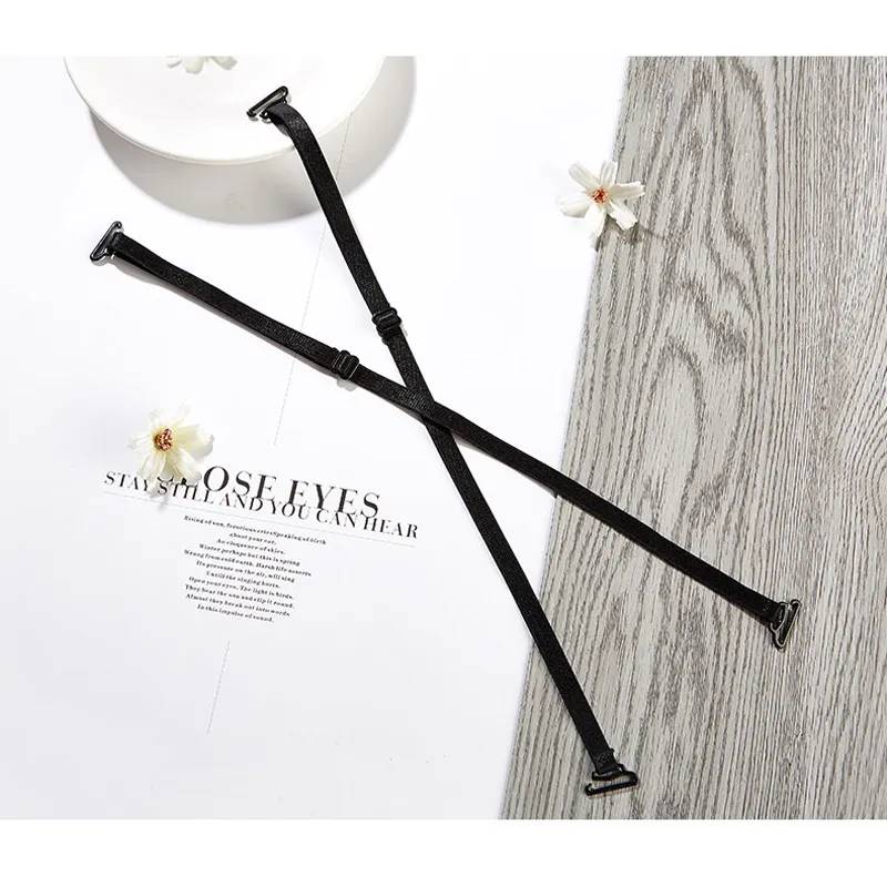 Women's Elastic Bra Shoulder Strap Clasps with Adjustable Lace Flower ...