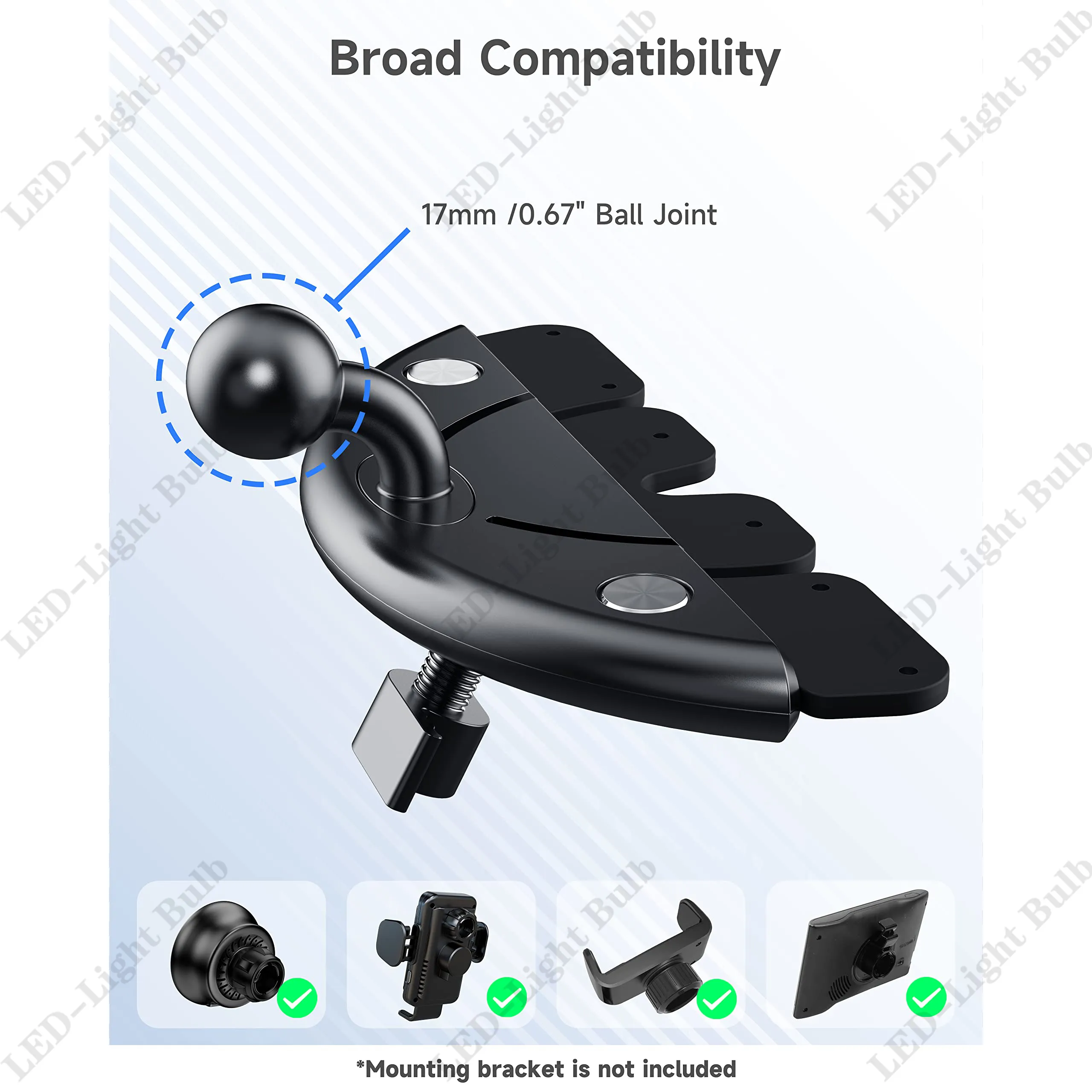 Steering Wheel Mount for iPhone & Android: Car CD Slot Phone Holder ...