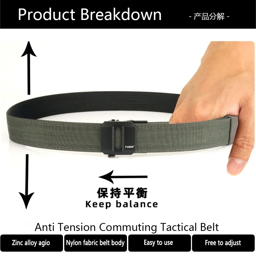 Tactical Belts For Men, Quick Release Military Style Belt With Heavy ...