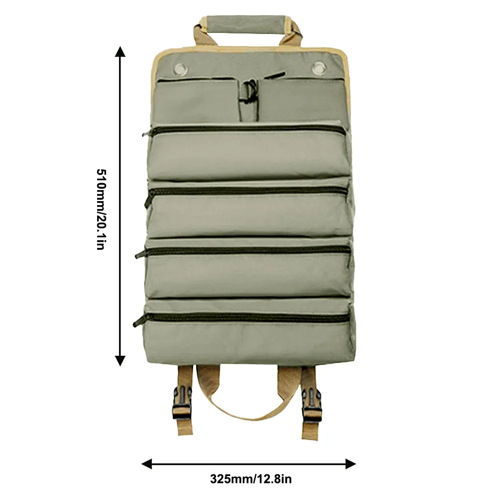2024 Multi-Purpose Roll-Up Tool Bag with Multiple Pockets, Portable ...