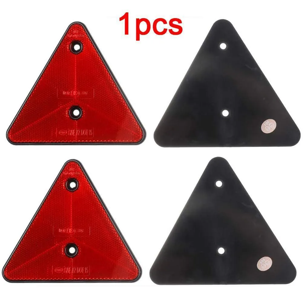 Triangle Reflective Screw-Fit Red Safety Reflector for Gates, Trailers ...