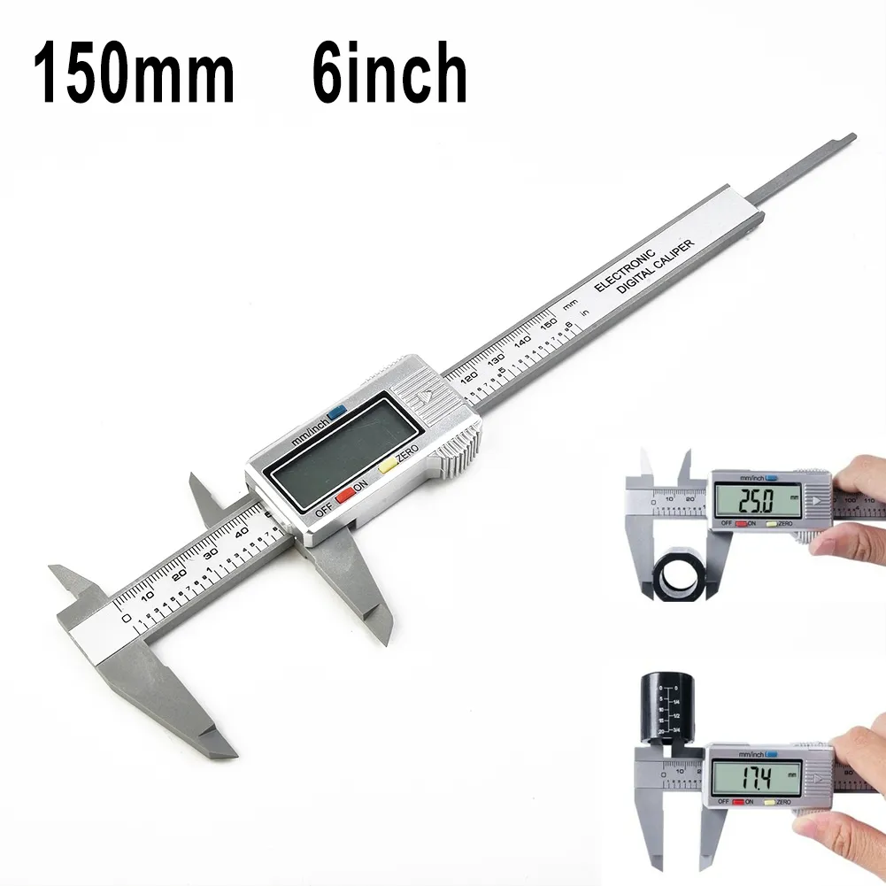 Digital Caliper Vernier Micrometer Electronic Ruler Gauge 6-Inch 150mm ...