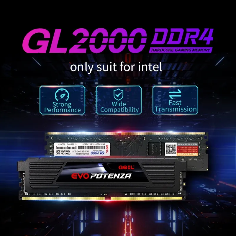 GeIL DDR4 RAM Desktop 8GB 2666MHz Memoria RAM DDR4 With Cooling ...