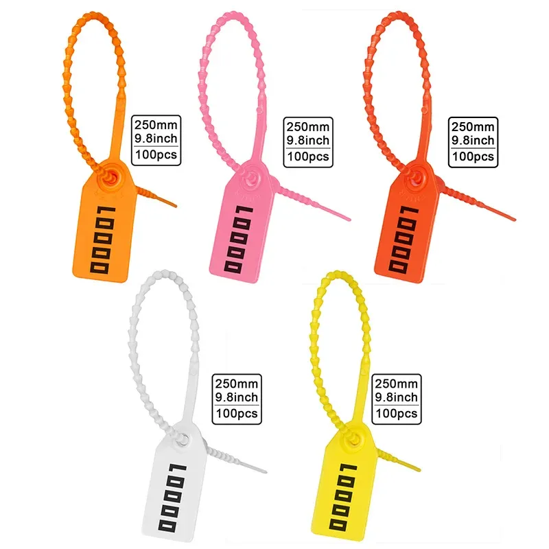 Numbered Plastic Security Tamper Proof Seals Serial Number Zip Tie Hang ...