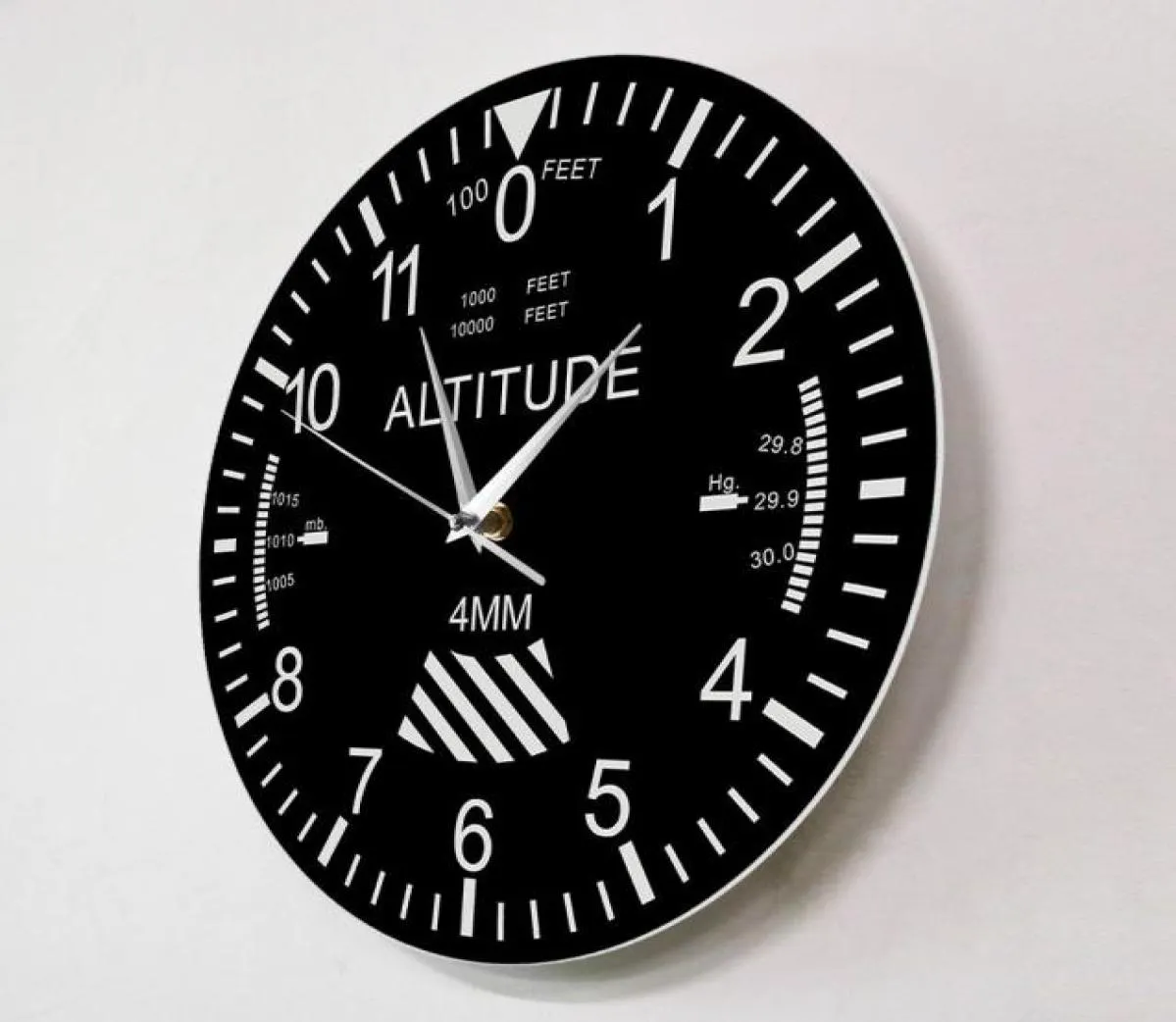 Modern Pilot Atomic Wall Clock Analog With Altitude Measurement For ...