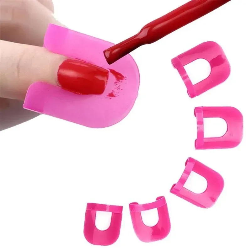 Nail Protector Set 10 Sizes G Curve Shape Spill-Proof Varnish Shield ...