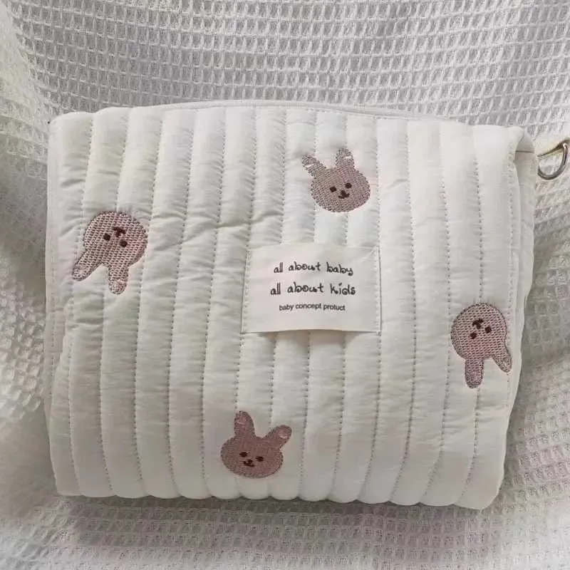 BCHP Quilted Diaper Caddy Bag Portable Stroller Organizer Embroidered ...