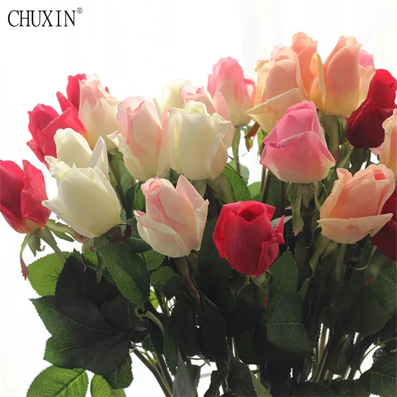 DHgate.com:11pcs Real Touch Roses Artificial Peony Silk Flowers for ...