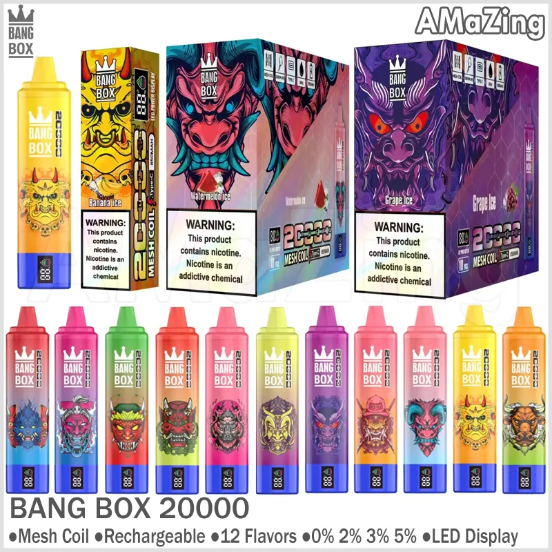 Authentic Bang Box 20000 Puffs Disposable Puff 20k E Cigarettes Vape ...