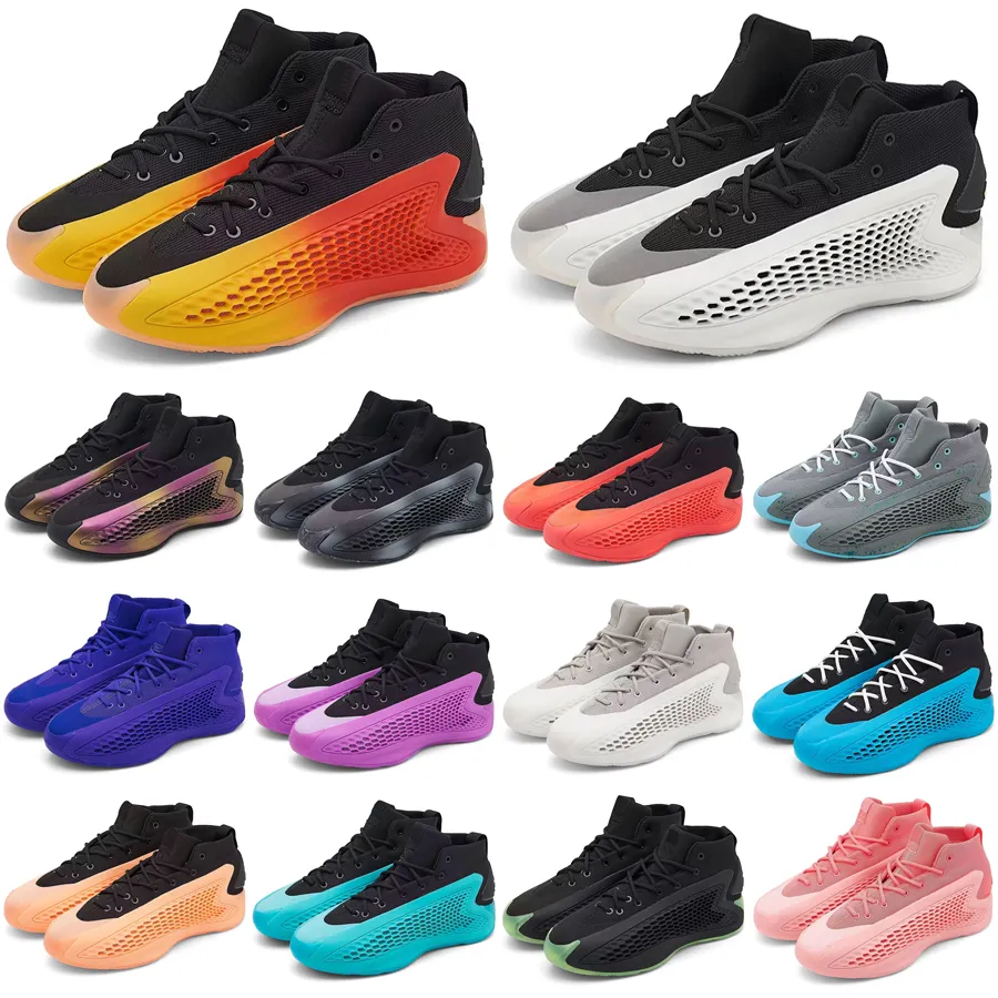 Ae2024 Low Wave All Star Basketball Shoes for Men in Charcoal Blue Pink and Red Clay