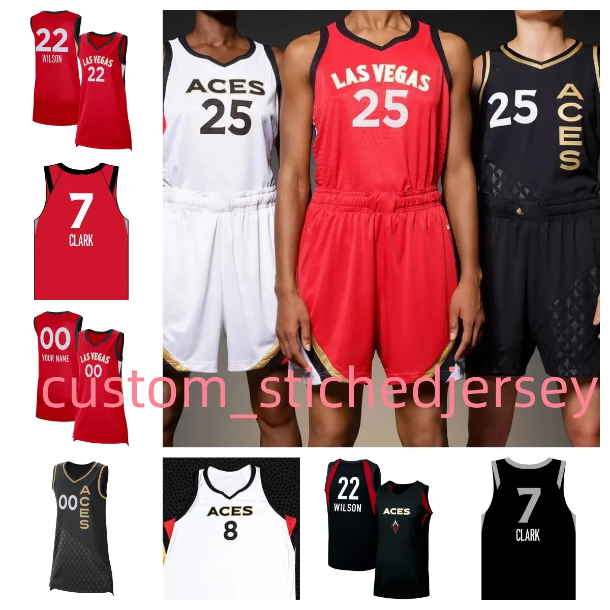 DHgate.com:Women's Basketball Jersey, Vegas Aces, Kate Martin ...