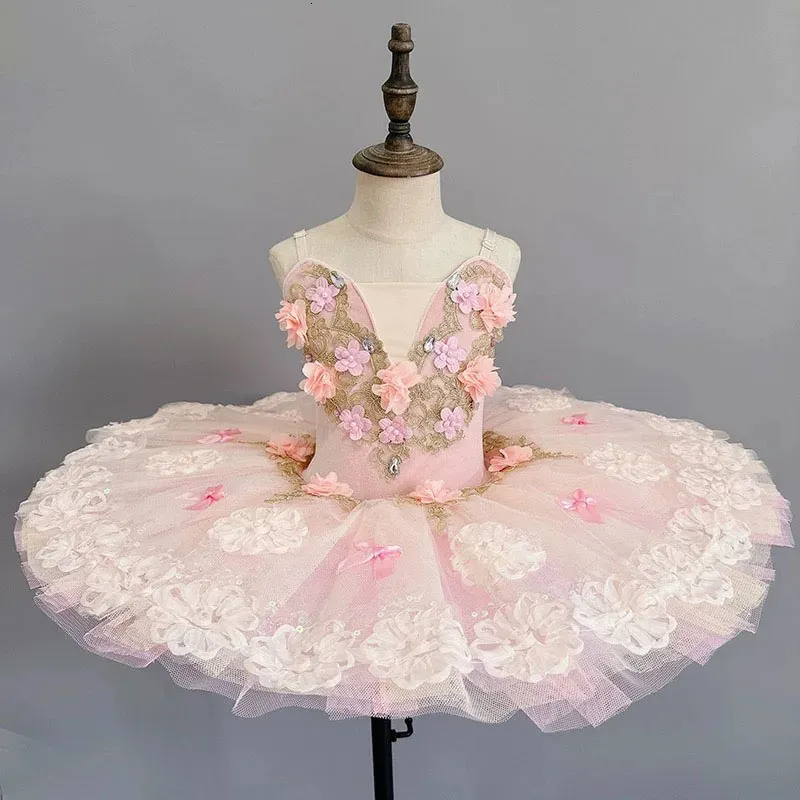 Girls' Professional Ballet Tutu Dress, Children's Long Ballerina ...