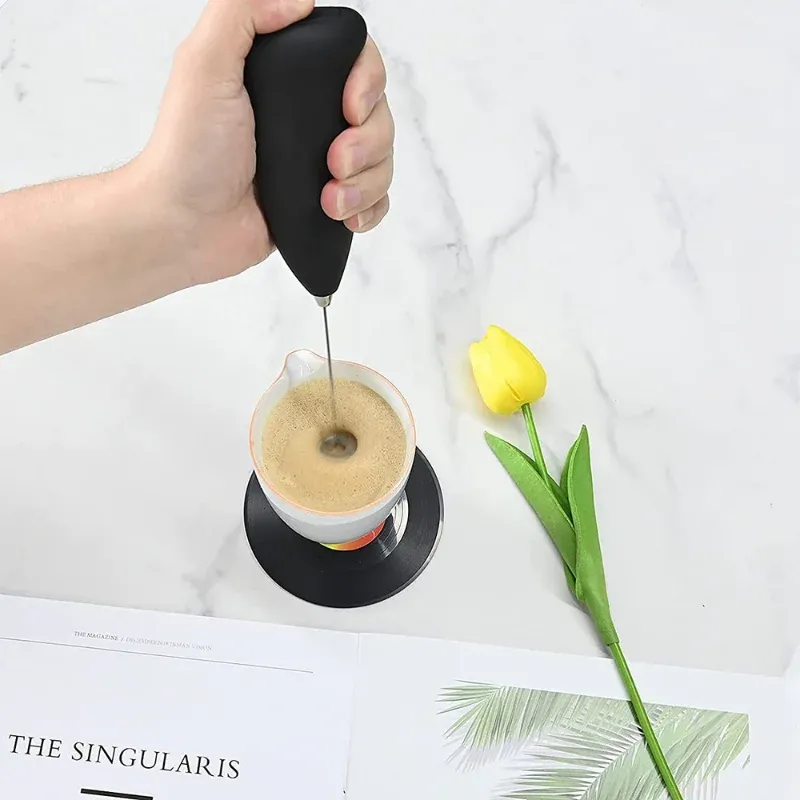 Electric handle mini Milk Foamer and Coffee Whisk Mixer with Egg Beater ...