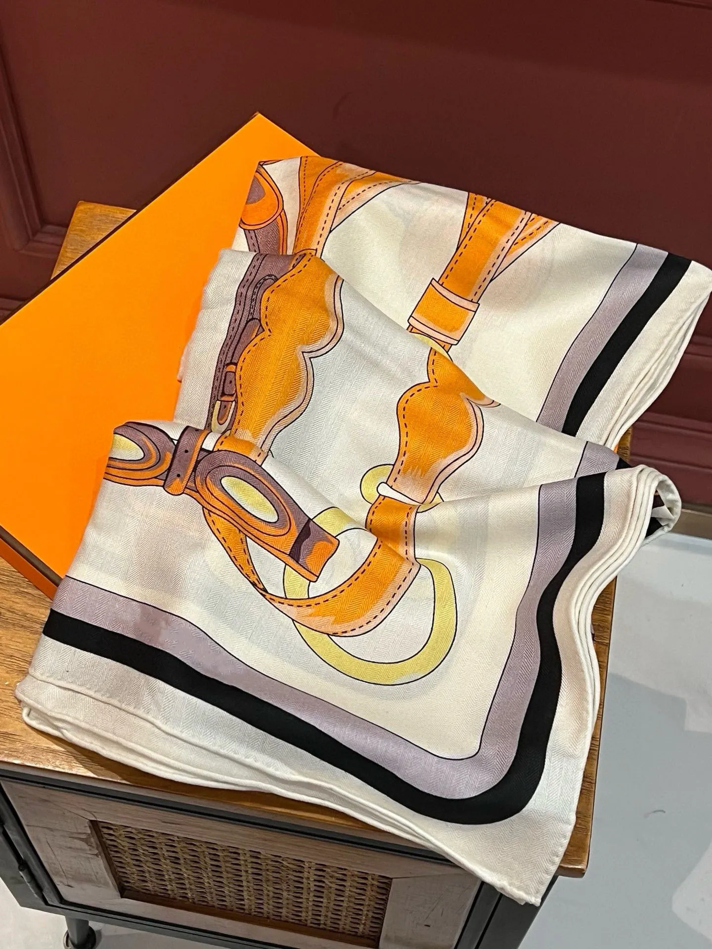 Luxury Cashmere Silk Scarf Womens Fashion With H Brand Letter Print ...