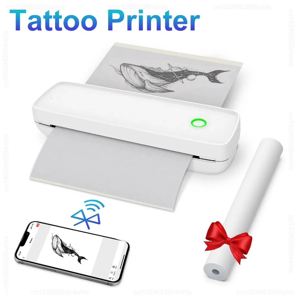 Wireless Tattoo Transfer Stencil Printer A4 Mini Inkless Thermal ...