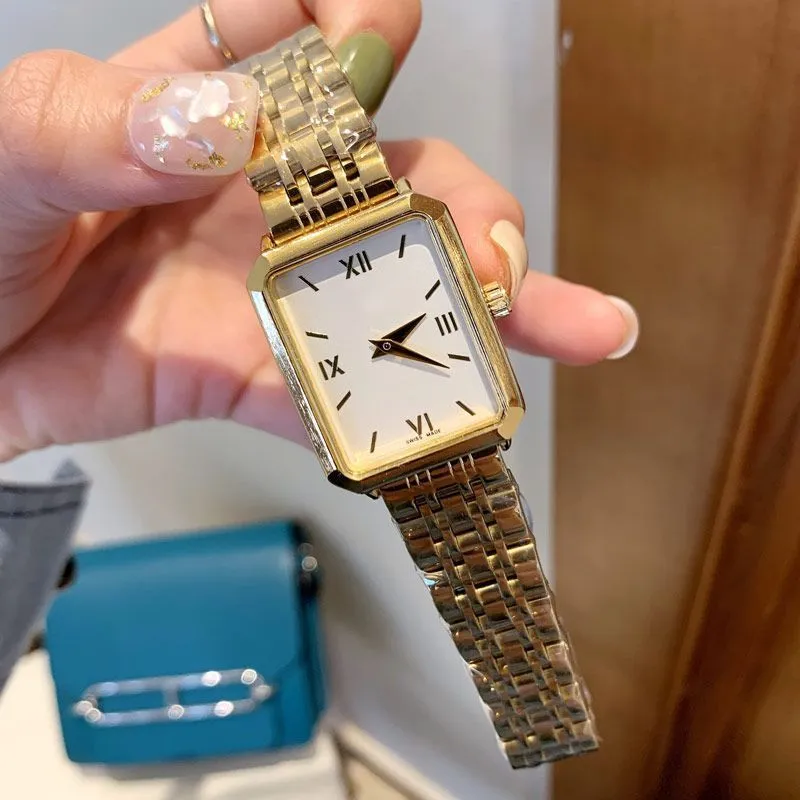 Luxury Womens Watches Rectangle Gold Brand Designer Fashion Lady Watch ...