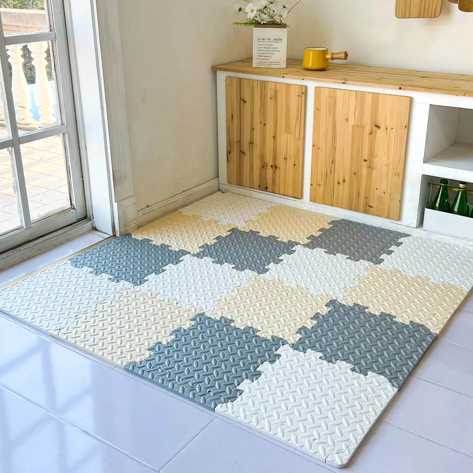 16-Piece EVA Foam Play Mat: 30x30cm Thick Tiles for Safe & Fun Kids ...