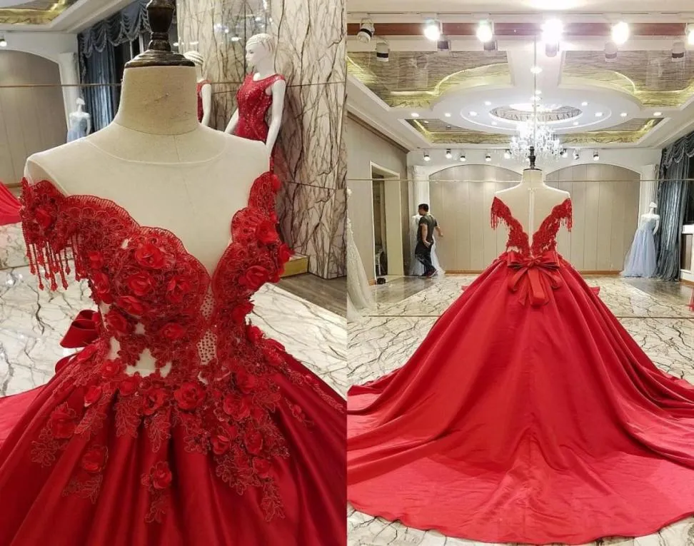 Luxury Red Off Shoulder Ball Gown Red Evening Gowns With Appliques ...